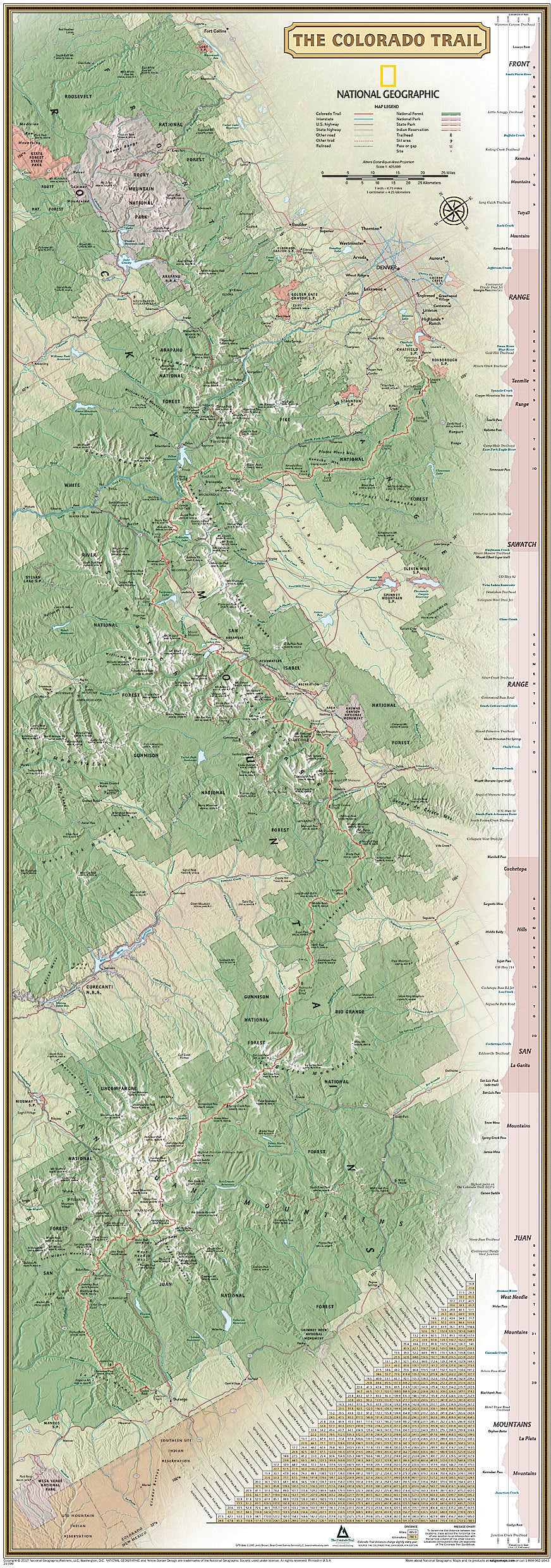 National Geographic Rockies: Colorado Trail Map Gift Set - Explore the – 365 Cycles
