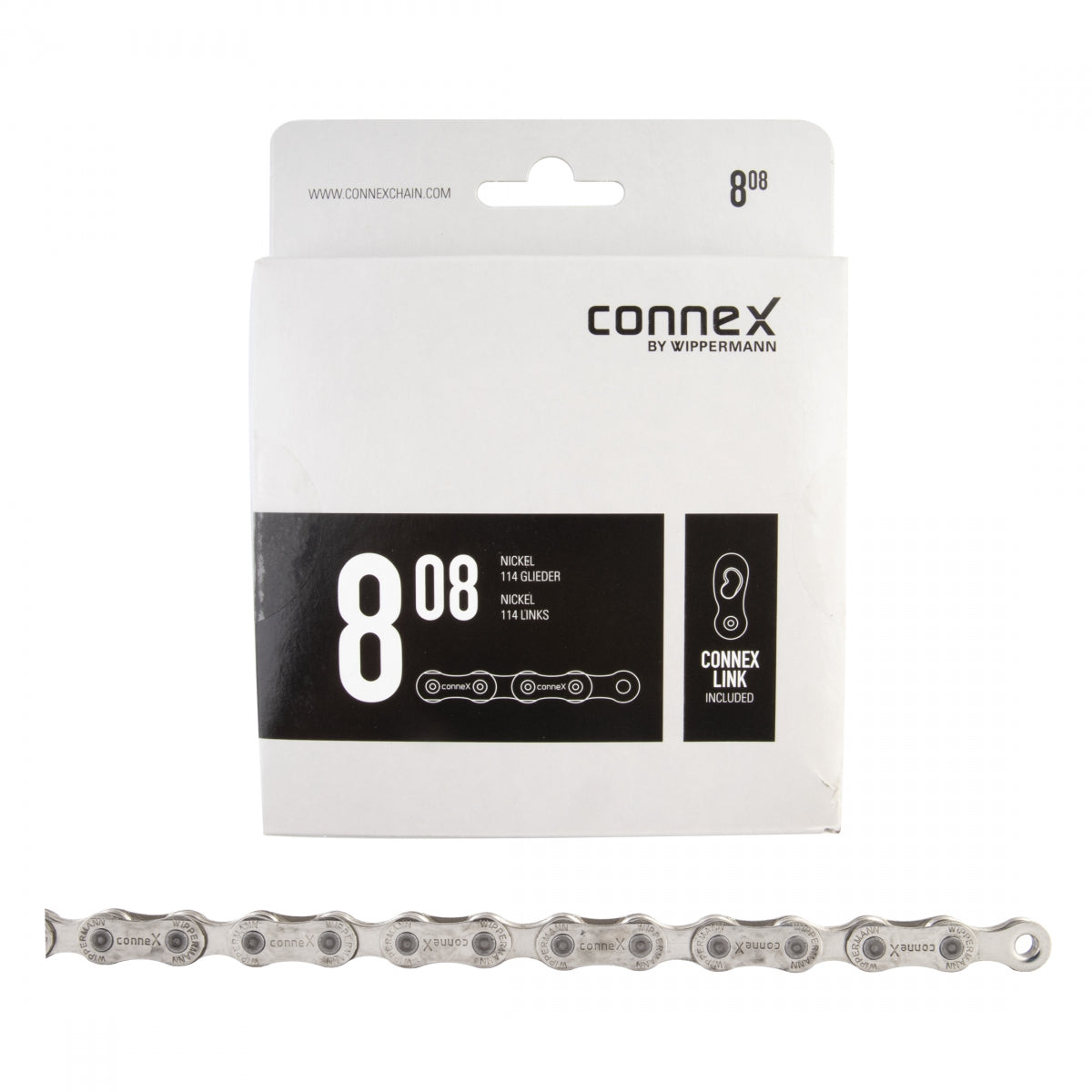 Connex 808 Chain 8-Speed 114 Links Nickel Plated For Durability – 365 ...