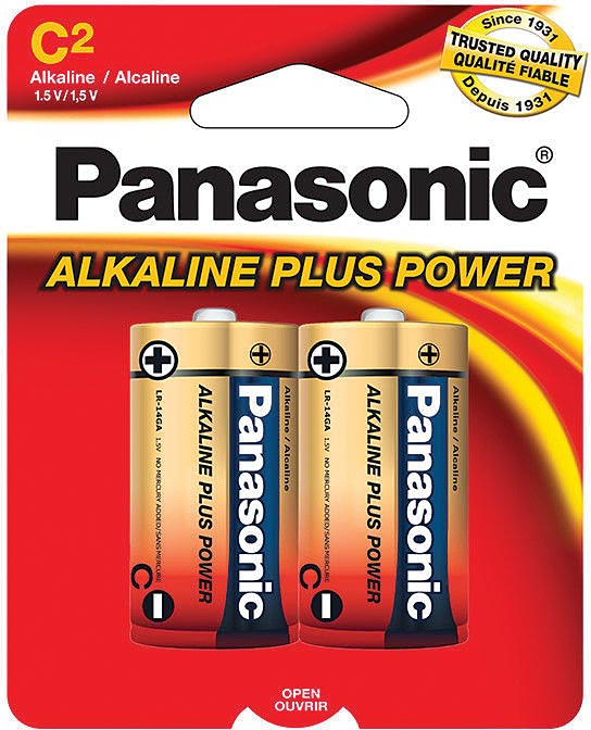 Panasonic Alkaline Plus Power C Batteries 2-Pack | Long-Lasting, Leak ...