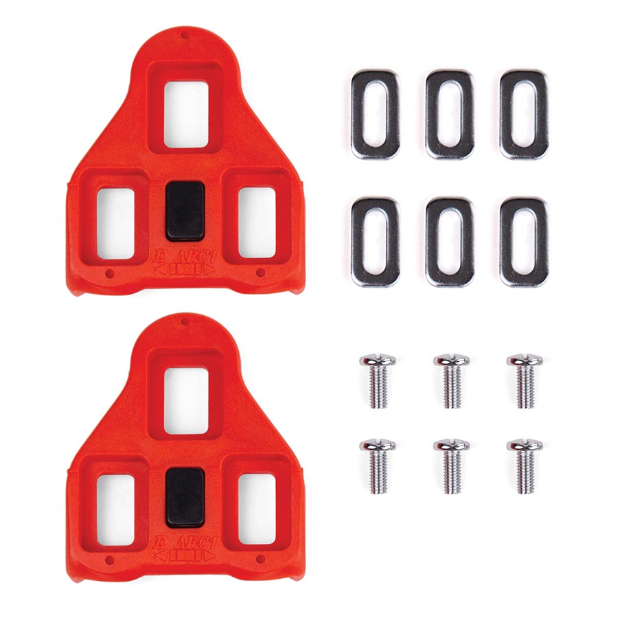 EVO Alpha Cleats Compatibility: Delta, Float: 9°, Red, Pair – 365 Cycles