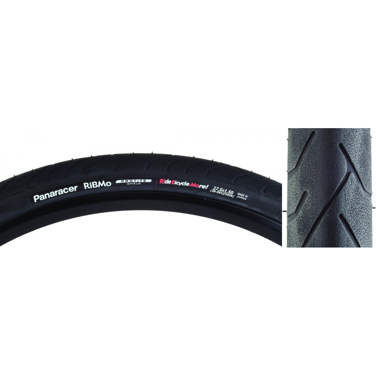 Panaracer Ribmo 27.5 x 1.5 Clincher Wire TPI 80 Black/Black Reflective ...