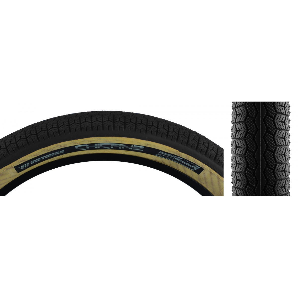 SE Bikes Chicane 26 x 3.5 Clincher Wire TPI 20 Black/Tan Reflective BM ...