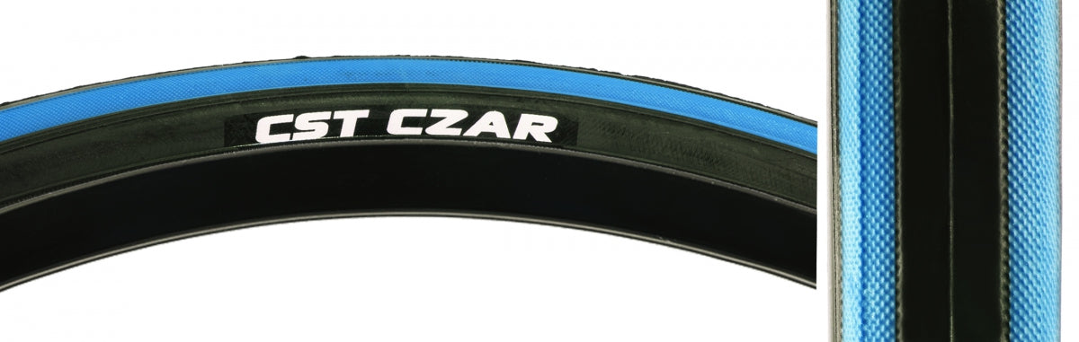 Cst Premium Czar 650C x 23 Clincher Wire TPI 120 Black/Blu Reflective ...