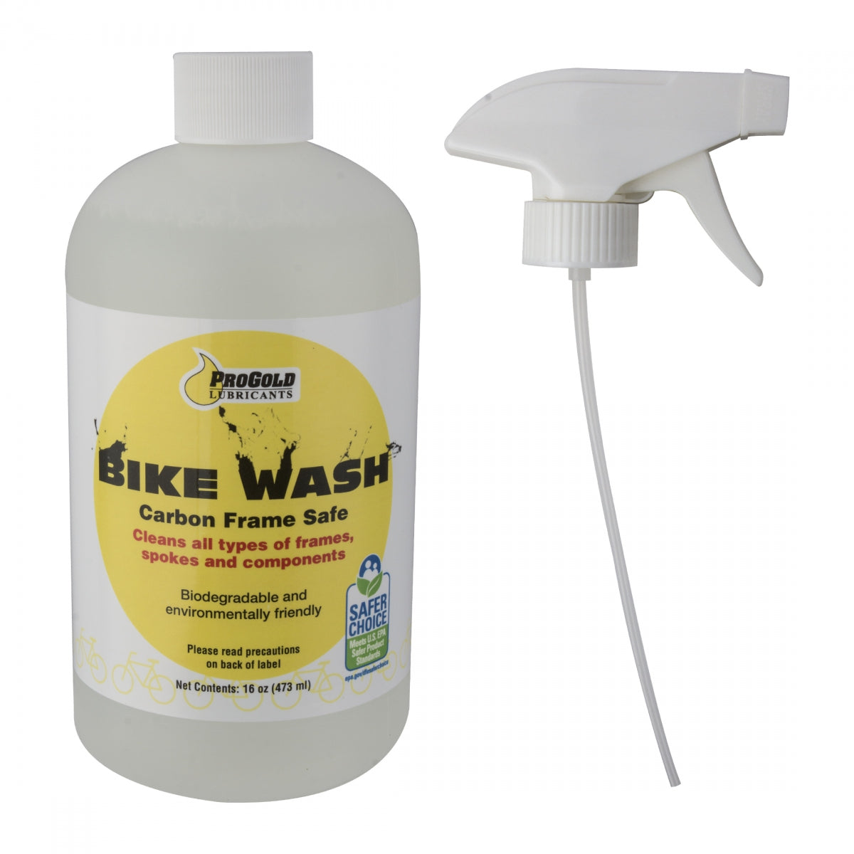 Progold Bike Wash Spray 16Oz Carbon Frame Safe Biodegradable Non-Toxic ...