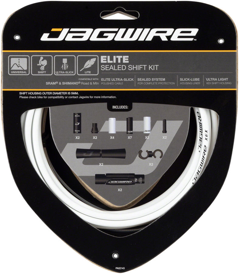 Jagwire Elite Sealed Shift Cable Kit SRAM/Shimano w/ Ultra-Slick Uncoa ...