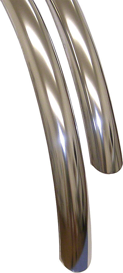 Stainless Steel 700c x 45 Fender Set | Classic Polished Silver Bike Fe ...