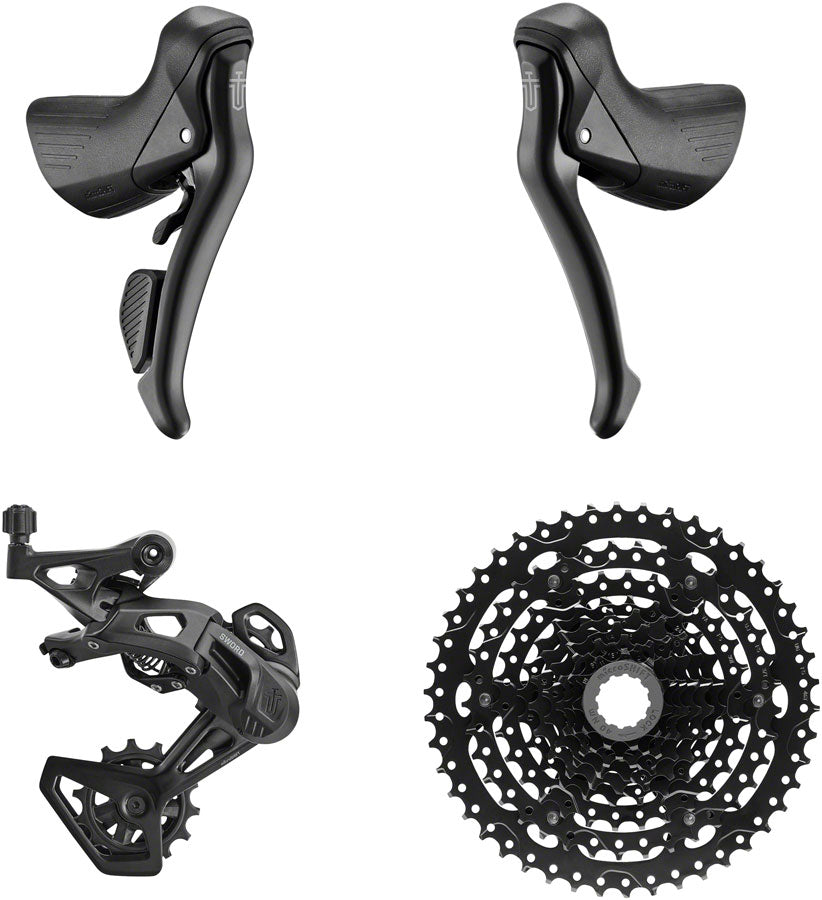 microSHIFT Sword Black 1x9-Speed Groupset - Includes Brake/Shifters, R ...