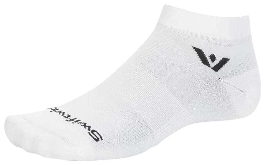 Swiftwick Aspire Ankle Socks - Circuit White, Large – 365 Cycles