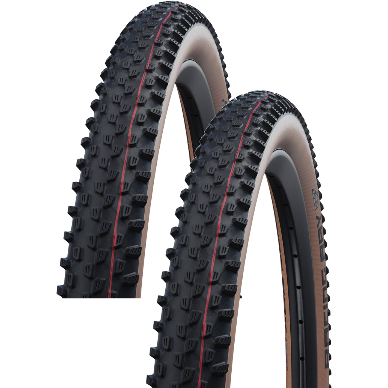 Pack of 2 Schwalbe Racing Ray Tire 29 x 2.35 Tubeless Folding Black/Tr ...
