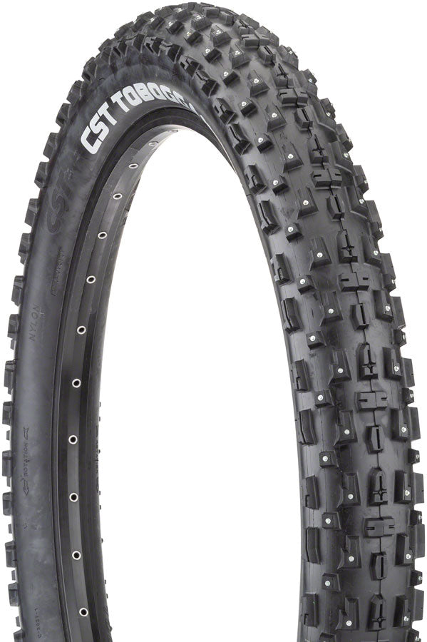 CST Toboggan 26 x 4 Oversize Clincher Winter-Studded Tire with Pre-Stu ...