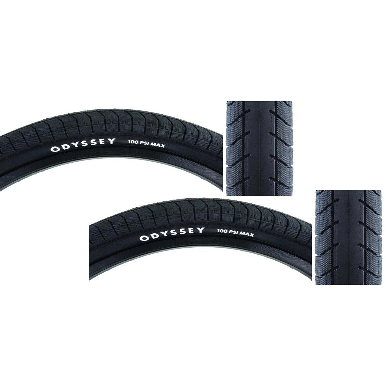 Pack of 2 Odyssey Path Pro 20x2.4 Clincher Wire TPI 60 Black/Black Ref ...